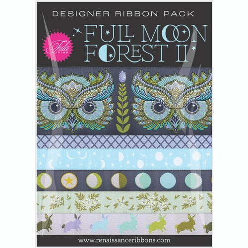 Full Moon Forest II Tula Pink 50th Collection Ribbon Pack in Starlight ...