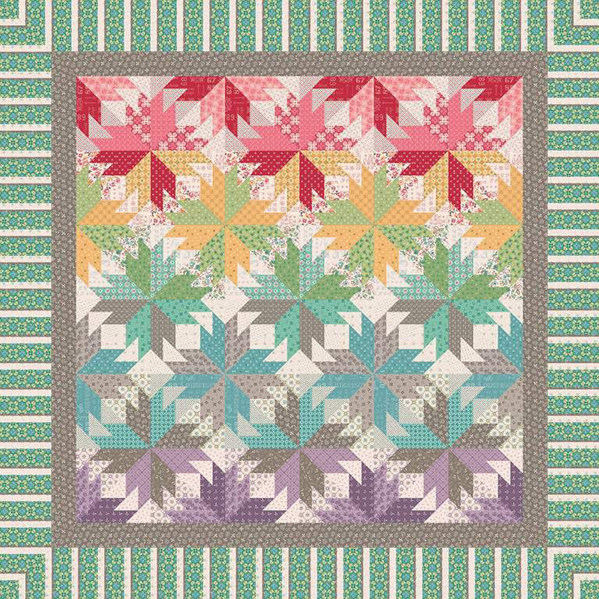 Indian Summer in Autumn Quilt Kit by Lori Holt – Strawberry Quiltcake