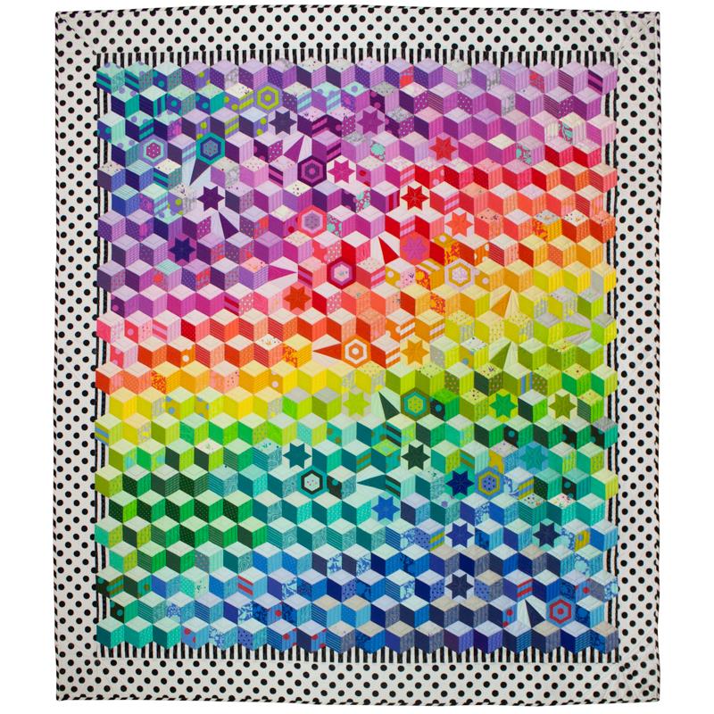 Tumbling Cosmos Quilt Kit – Strawberry Quiltcake